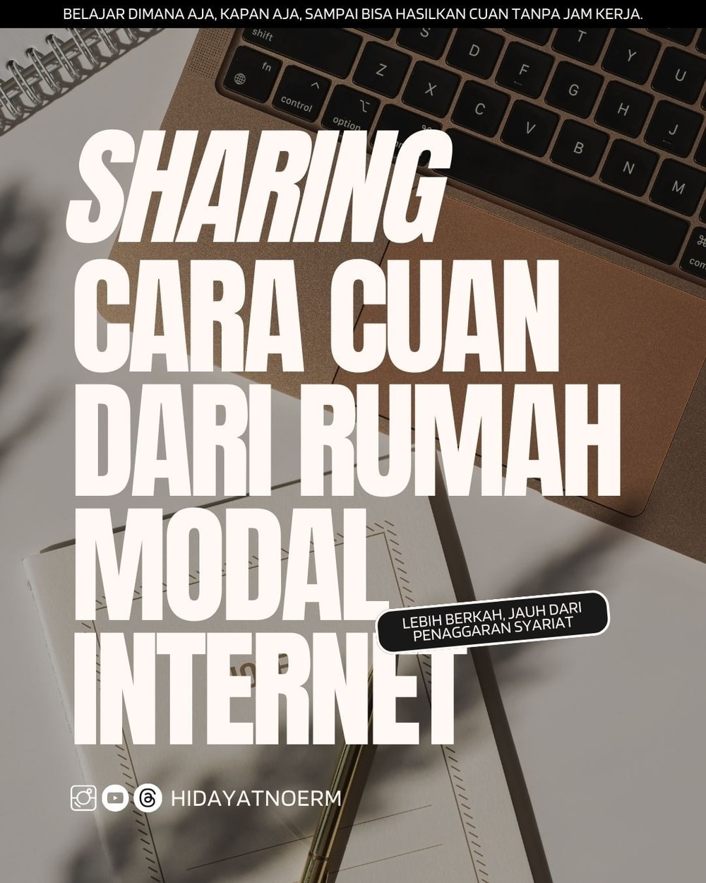 Sharing cara mencari cuan tanpa keluar rumah modal internet