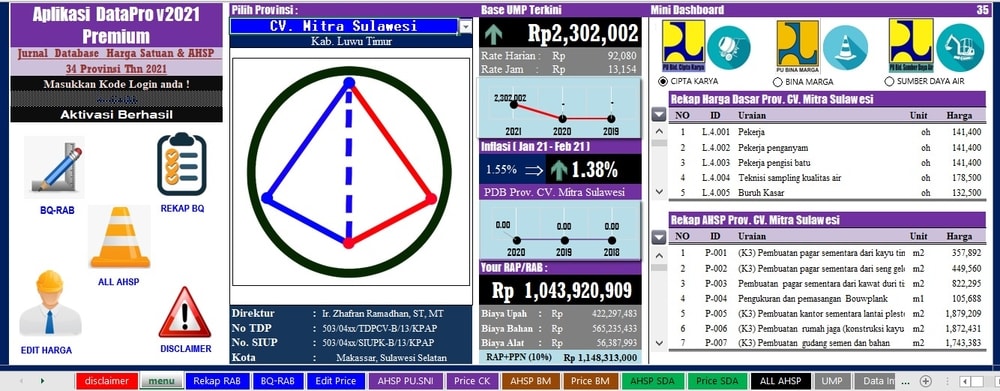 Download Aplikasi DataPro, Aplikasi Jurnal Database Harga Satuan ...