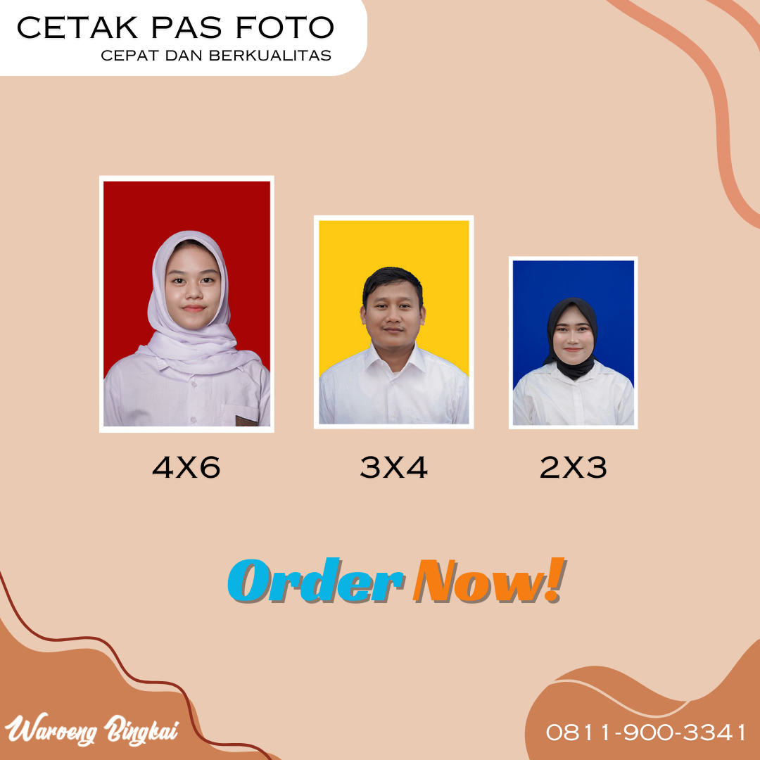 CETAK PAS FOTO 2X3 3X4 4X6
