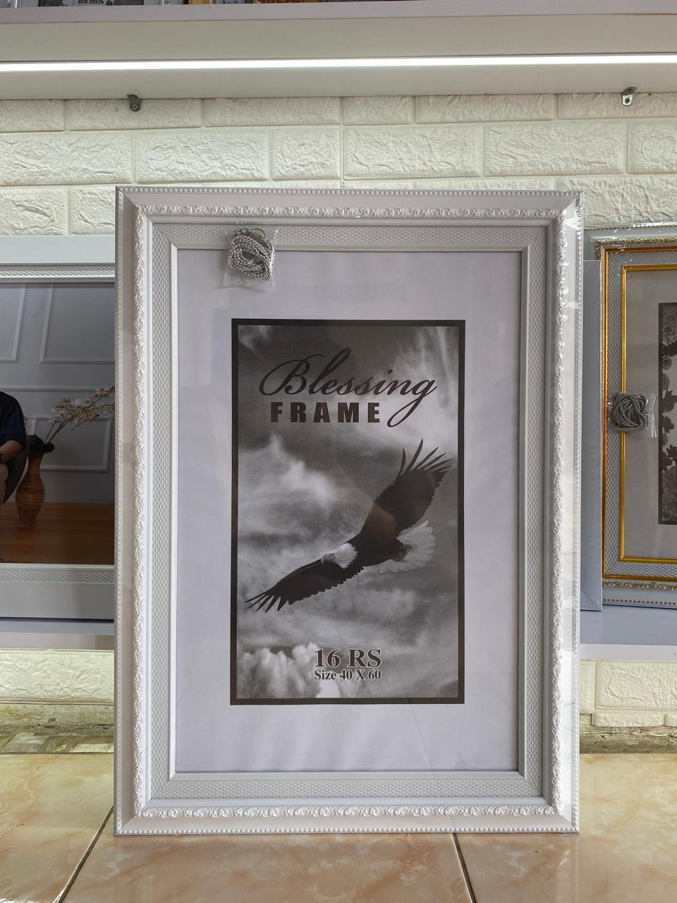 Frame Bingkai Foto Ukuran 40x60 Ukir DOFF Linen