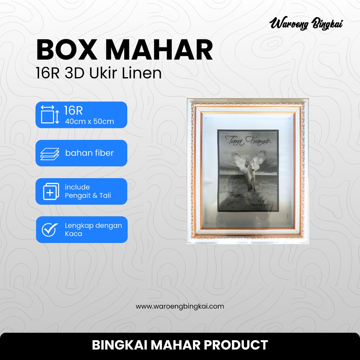 BOX MAHAR Ukuran 40x50 Ukir