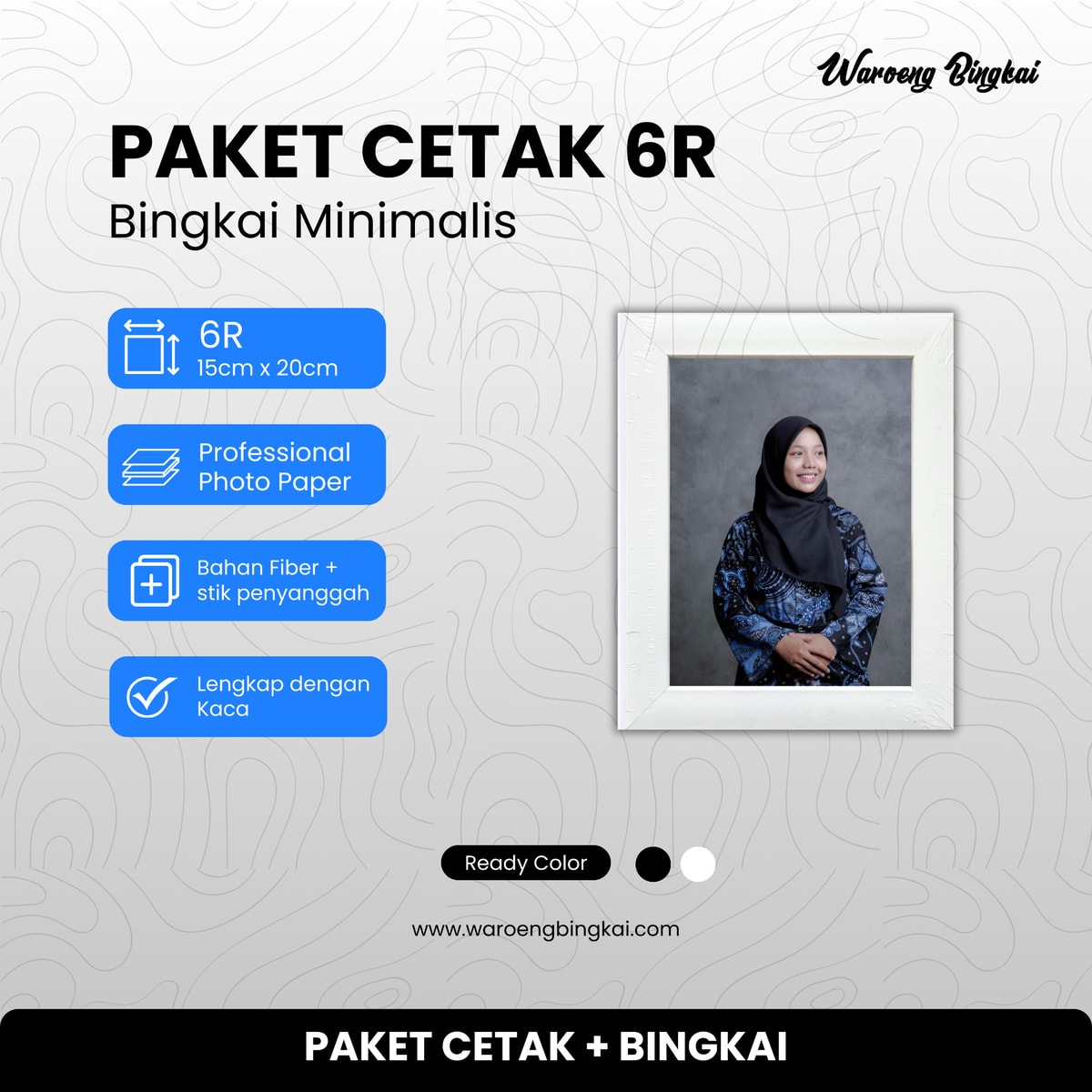 Paket Cetak Foto Ukuran 6R 15x20 CM Minimalis