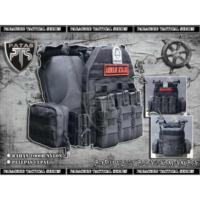 Patas - Body Vest Black Mamba Durhaim Tactical