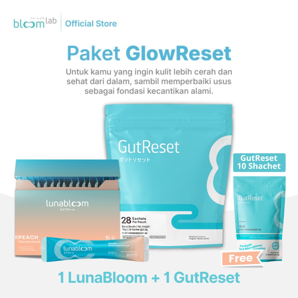 GlowReset: GutReset (28s) + LunaBloom (16s) + Bonus Travel Pouch ...
