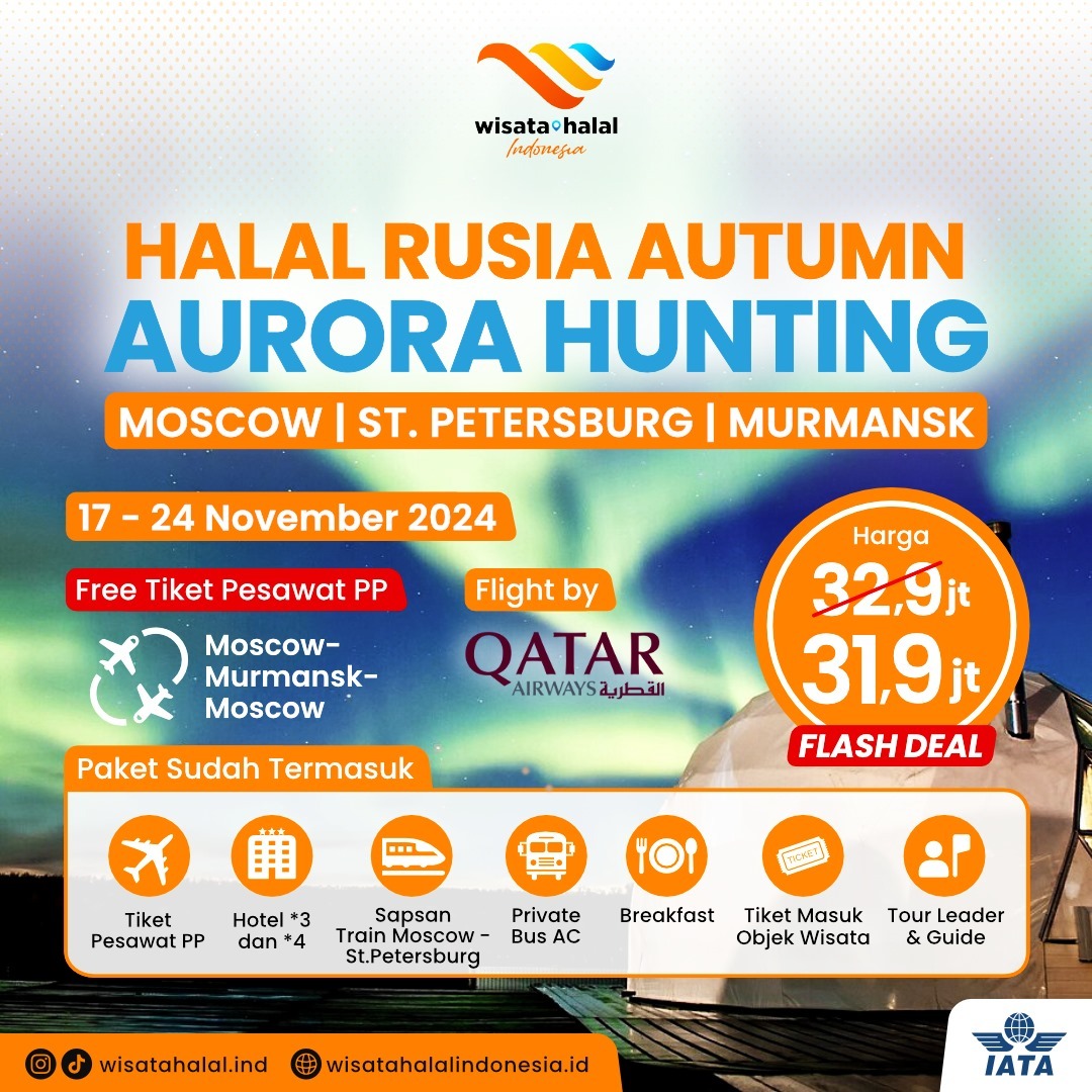 Tour Rusia autumn lihat aurora
