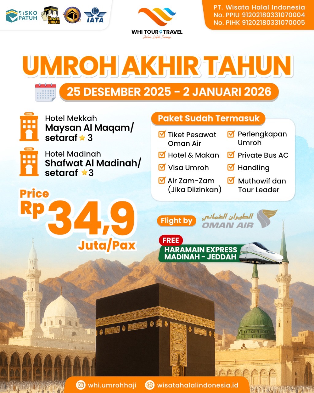 UMROH AKHIR TAHUN 25 DECEMBER 2025 - 02 JANUARY 2026