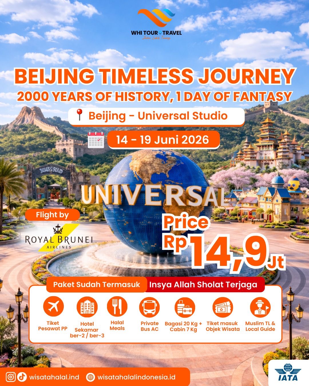 BEIJING + UNIVERSAL STUDIO 14 - 19 JUNI 2026