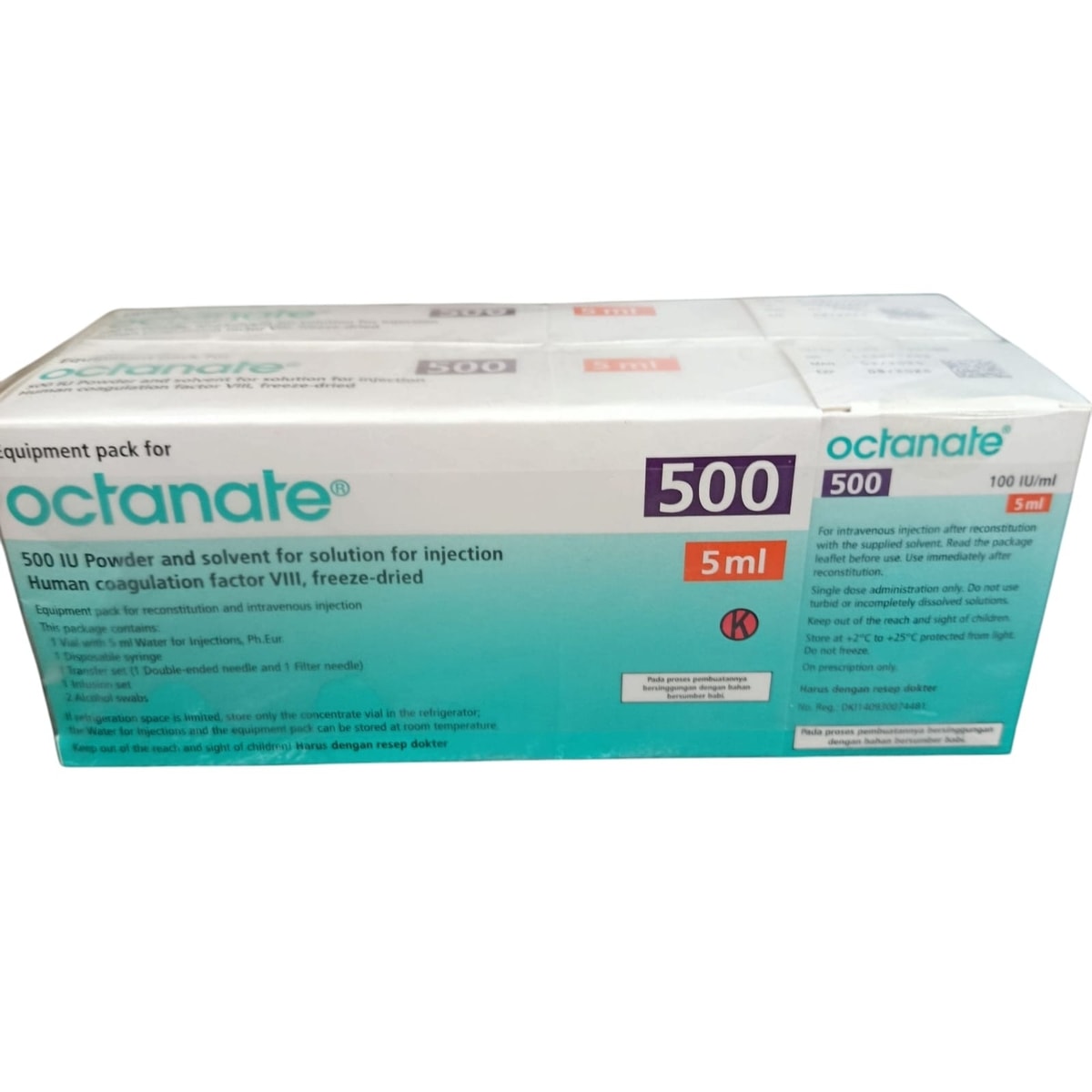 Octanate 500 IU/5ml – Obat Suntik Faktor VIII untuk Hemofilia A | BPOM ...