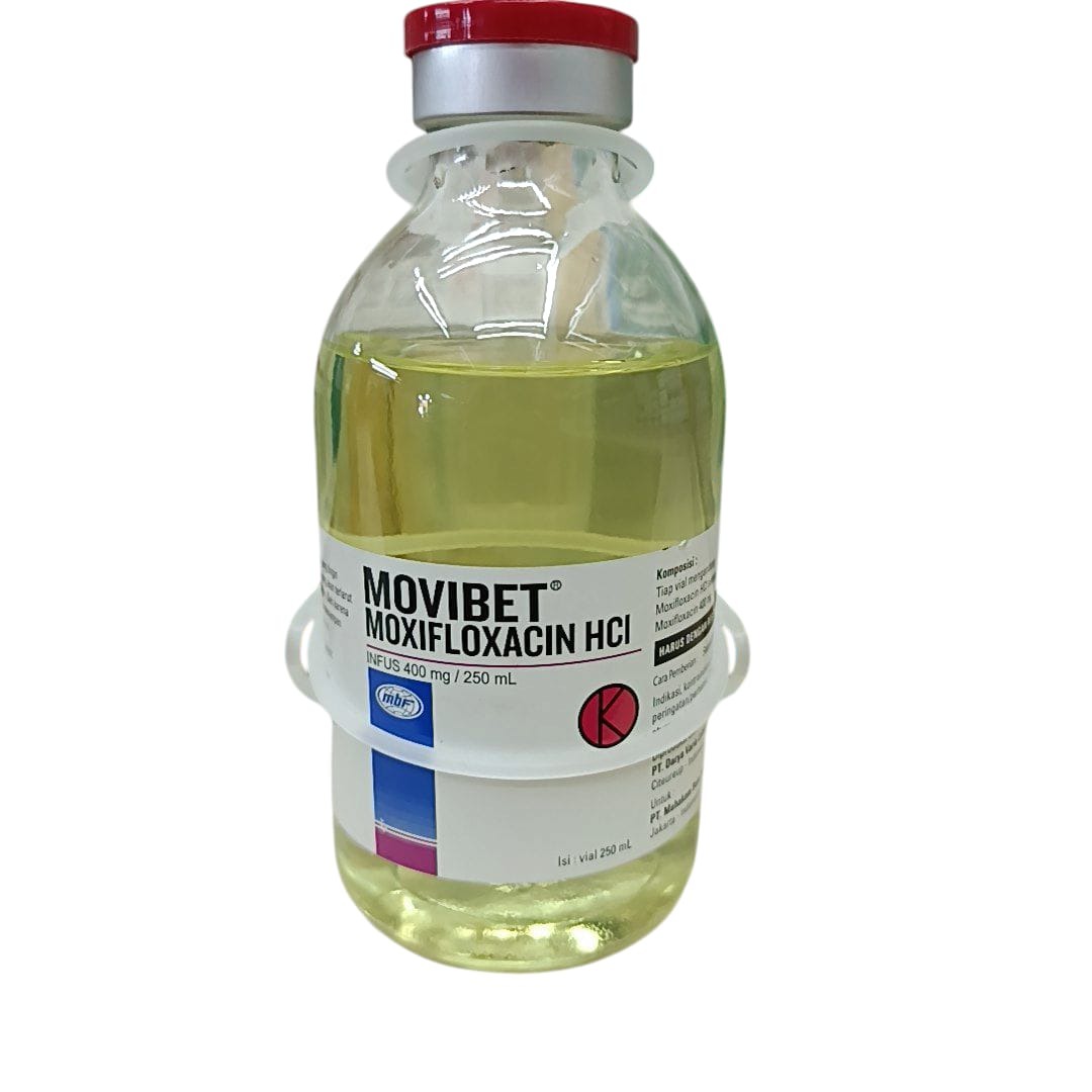 Movibet Moxifloxacin HCl Infus 400 mg | Antibiotik Injeksi Broad Spectrum
