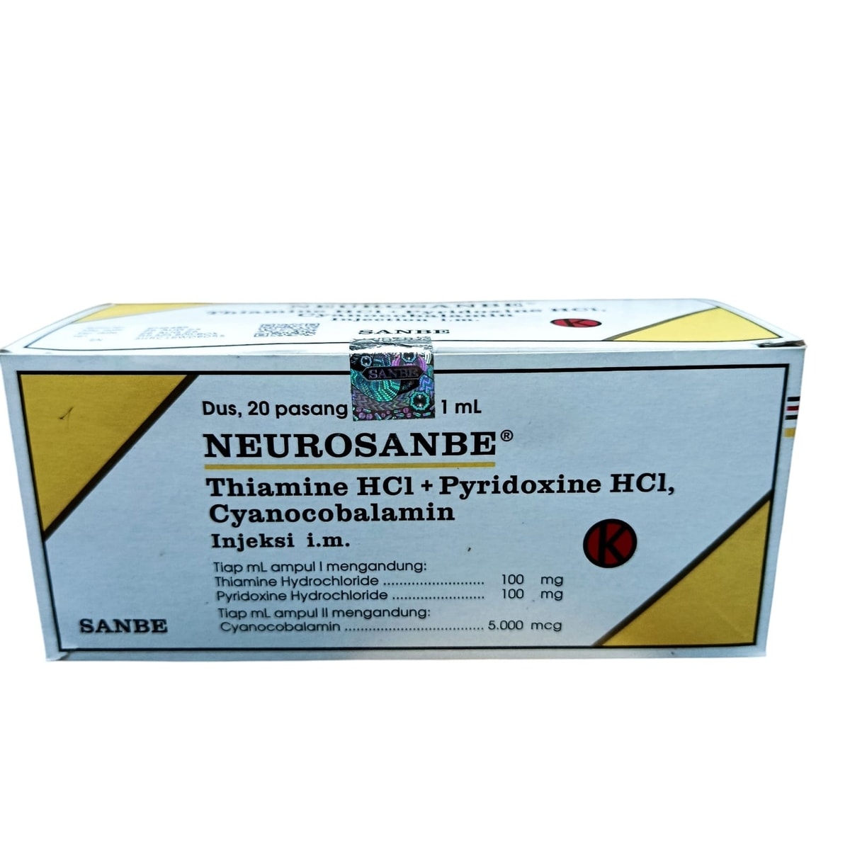 Neurosanbe Injeksi 1 mL – Vitamin B1 B6 B12 (Thiamine, Pyridoxine ...