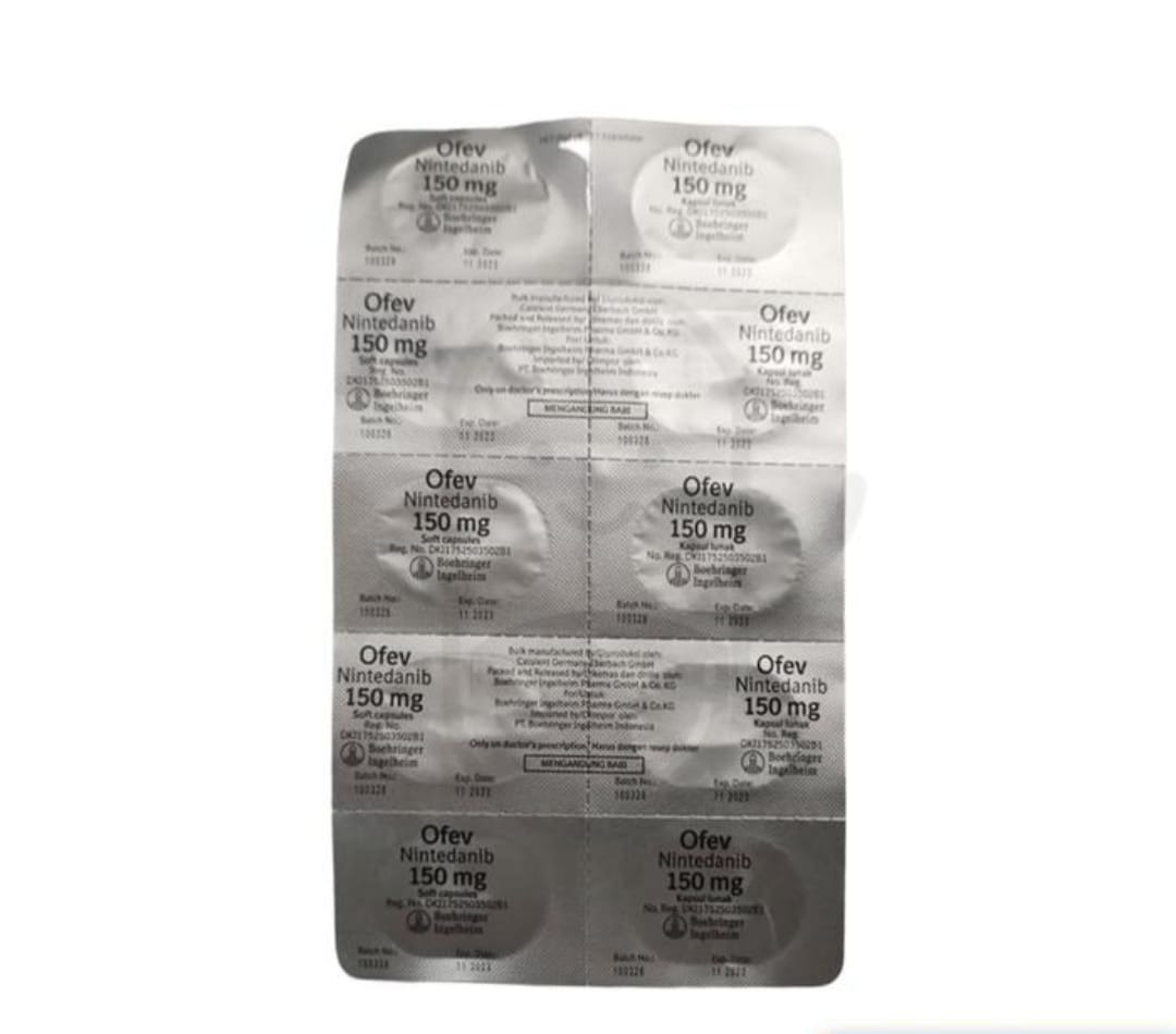 Ofev Nintedanib 150 mg – Obat Terapi Fibrosis Paru & IPF