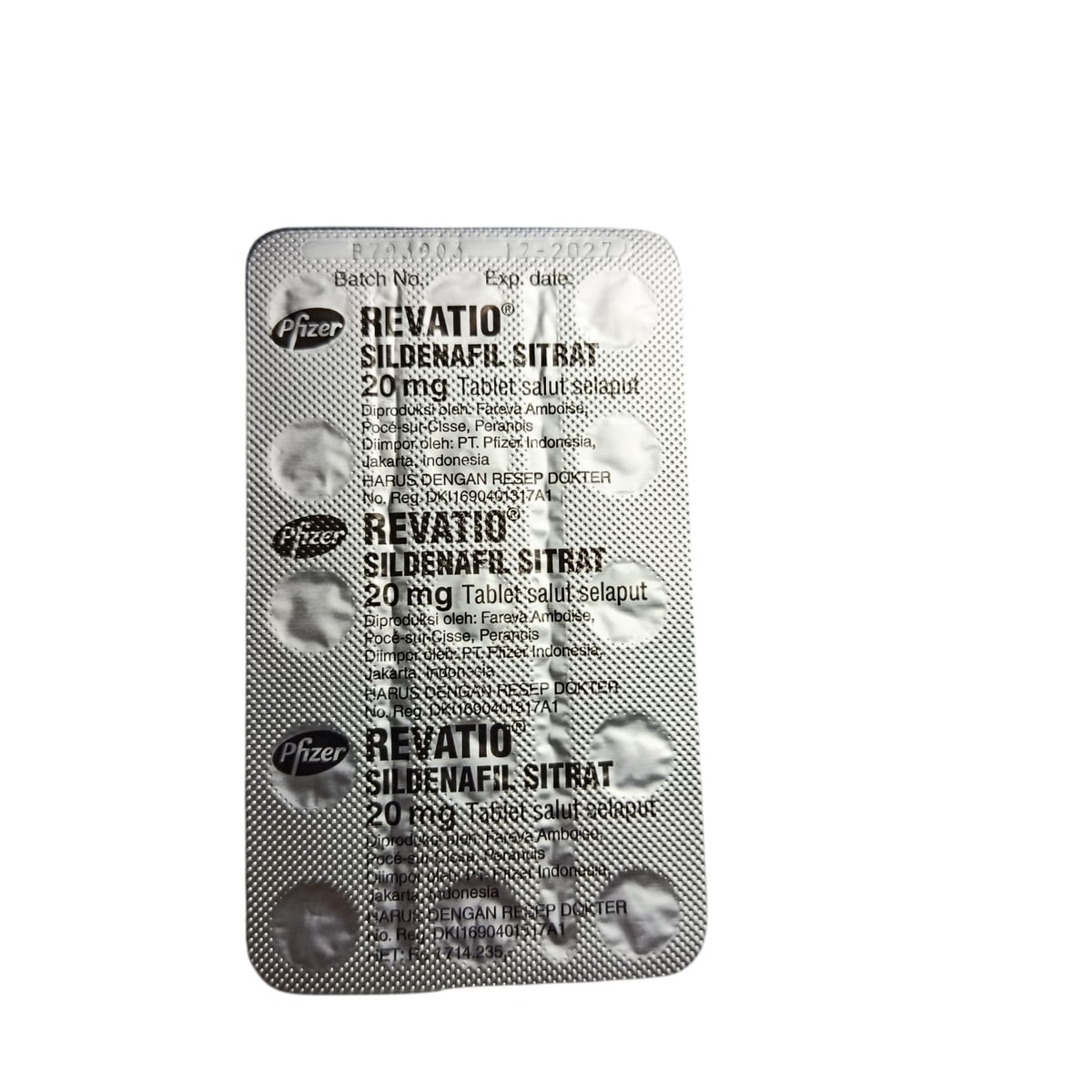 Revatio 20 mg Sildenafil Sitrat – Obat Hipertensi Paru dari Pfizer ...