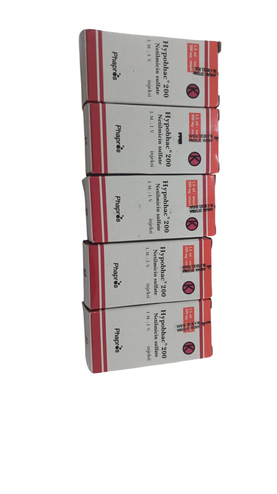 Hypobhac 200 Netilmicin Sulfate Injeksi 1,5 ml 300 mg/ml | Antibiotik ...