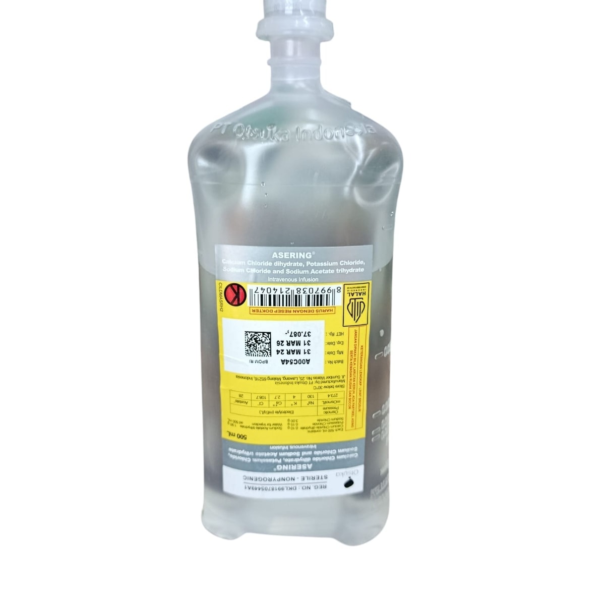 Asering Infus 500 ml - Cairan Infus Elektrolit untuk Rehidrasi dan ...