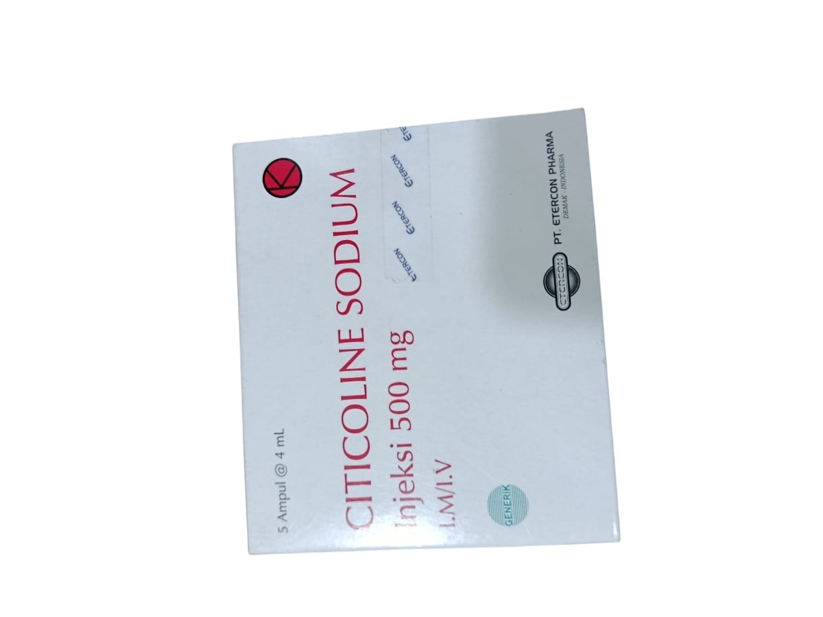 Citicoline Sodium Injeksi 500 mg 4 mL – Obat Pemulihan Stroke & Cedera Otak