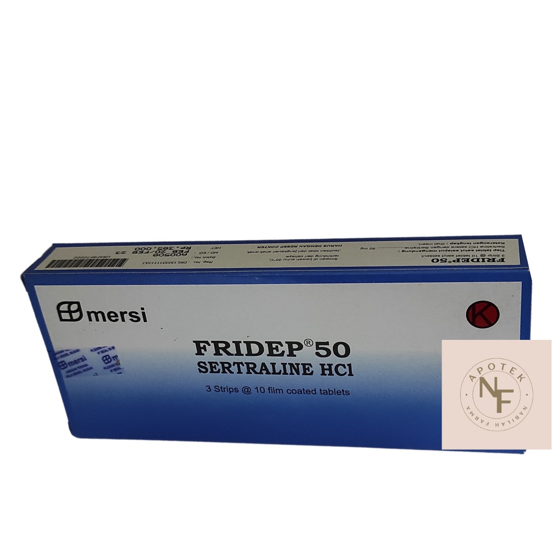 Harga FRIDEP 50 mg – Sertraline HCl | Obat Antidepresan dari Mersi