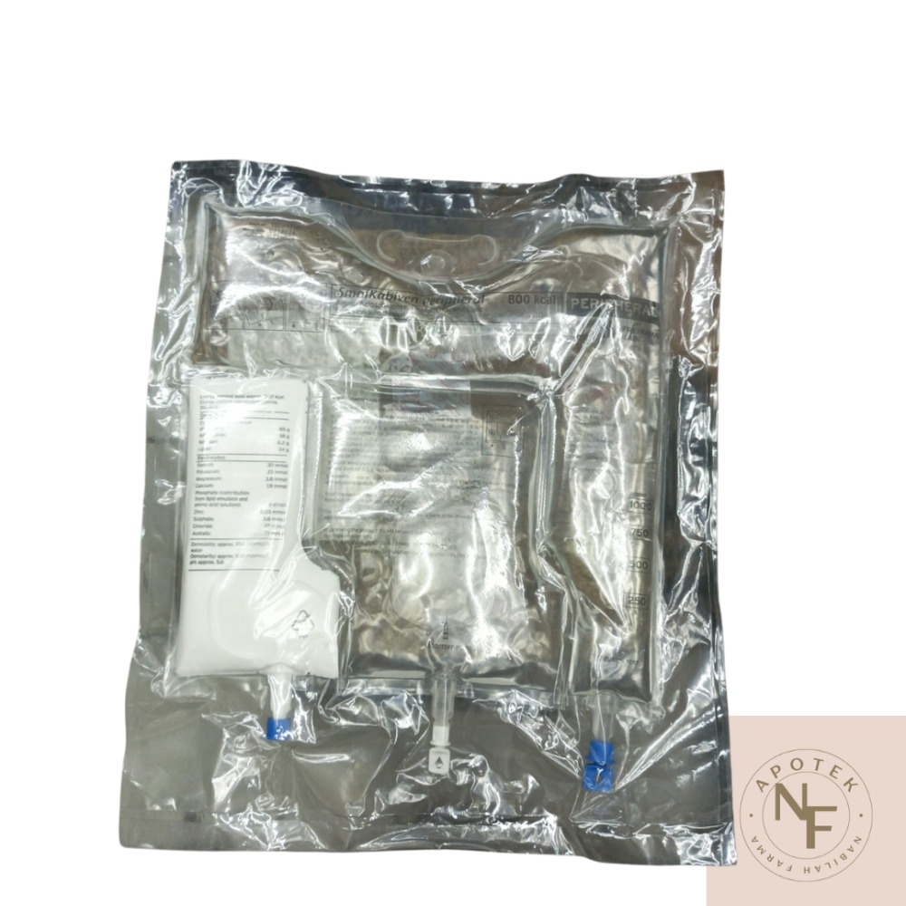SmofKabiven Peripheral 800 kcal – Nutrisi Parenteral Lengkap untuk Pasien
