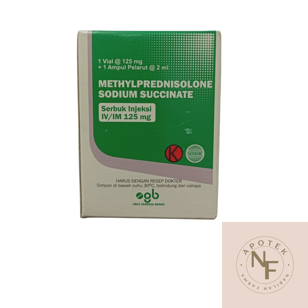 Methylprednisolone Sodium Succinate Injeksi 125 mg IV/IM