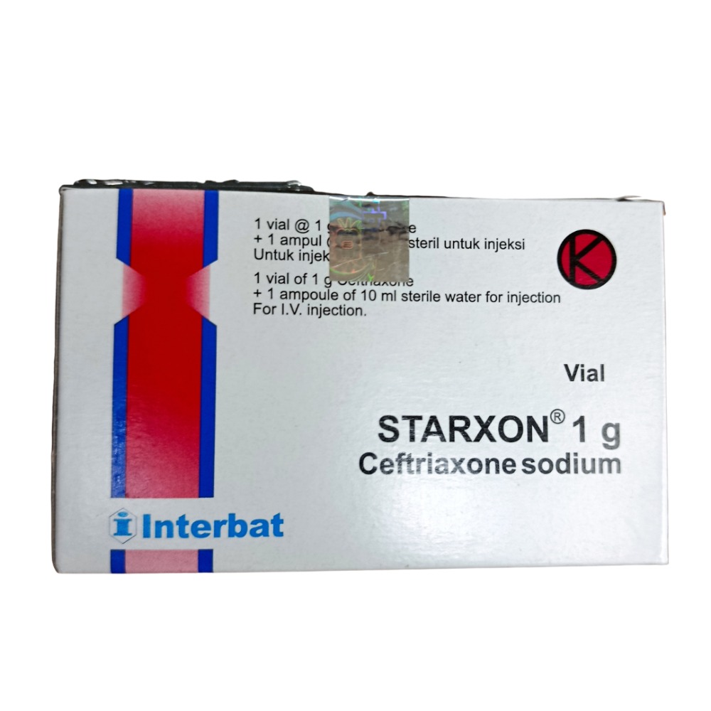 STARXON Ceftriaxone Sodium 1g – Antibiotik Injeksi Spektrum Luas untuk ...