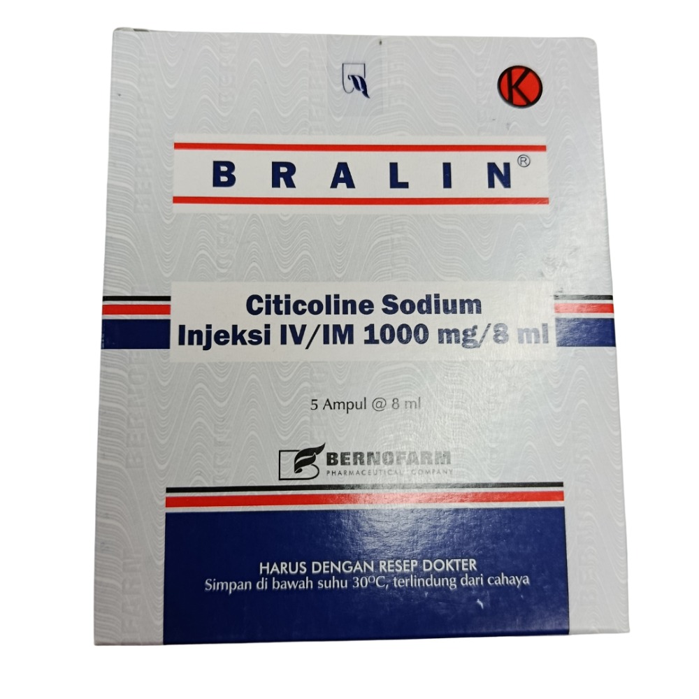 BRALIN Citicoline Sodium Injection 500 mg/4 ml - 5 Ampul