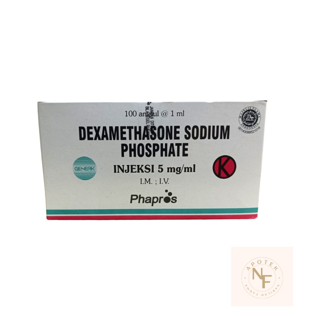 Dexamethasone Injeksi 5 mg/ml 100 Ampul