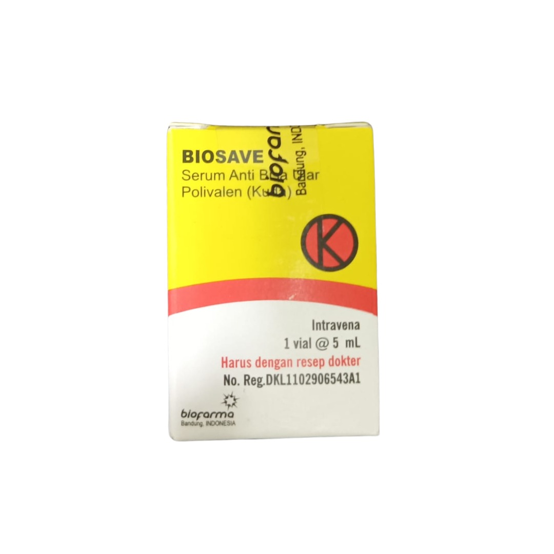 BIOSAVE Bio Farma – Serum Anti Bisa Ular Polivalen 5 mL