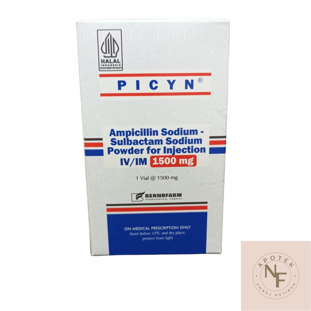 PICYN Vial 1500 mg – Obat Injeksi Ampicillin Sulbactam dari Bernofarm