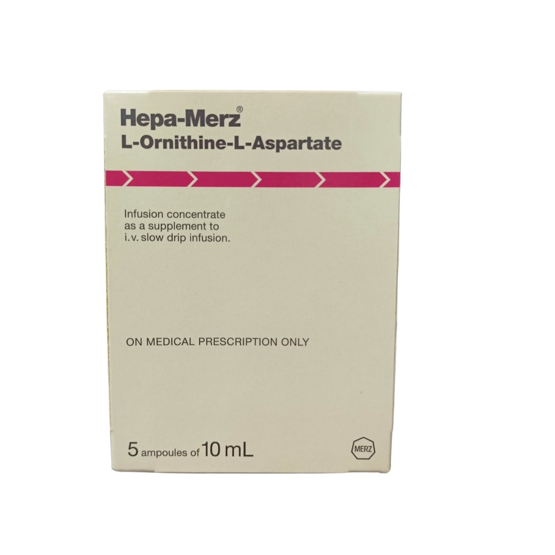 Hepa-Merz Infusion 10 mL L-Ornithine L-Aspartate 5 Ampul