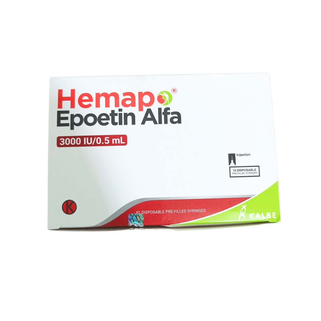 Hemapo Epoetin Alfa 3000 IU/0.5 mL - Suntikan Erythropoietin untuk Anemia