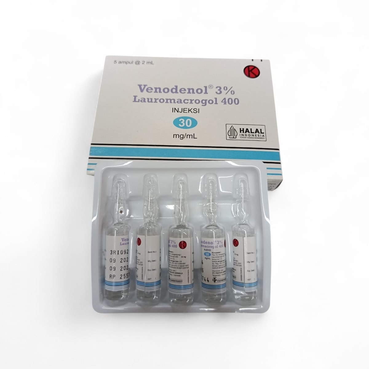 Venodenol 3% Lauromacrogol 400 Injeksi 30 mg/mL – Ampul 5 x 2 mL Obat ...