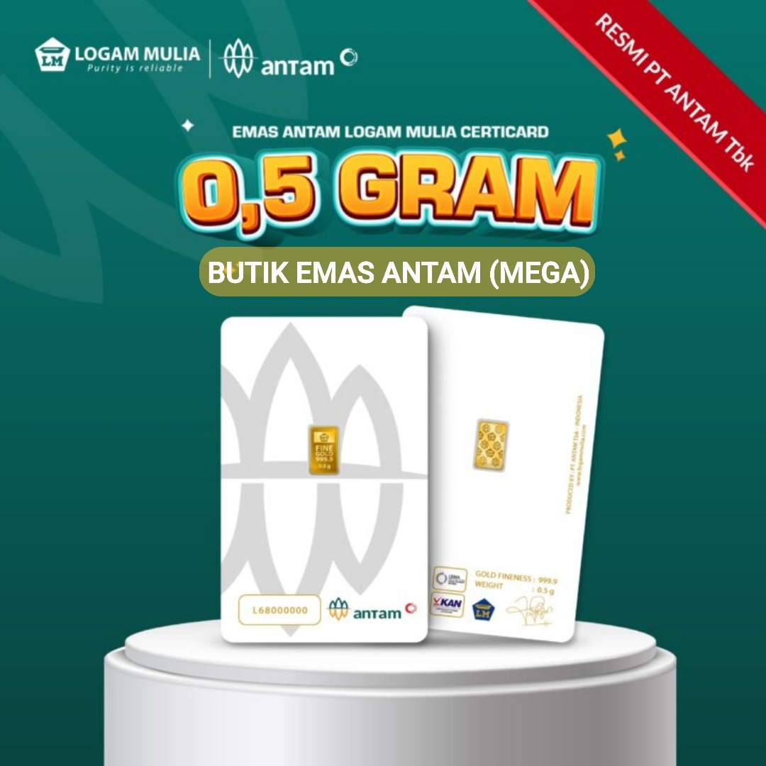 Emas ANTAM 0,5 gram Logam Mulia