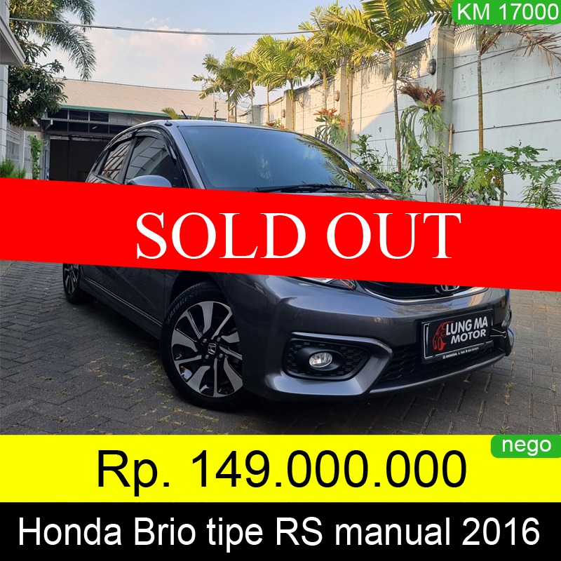 Honda Brio tipe RS manual 2016 (KM 17K)
