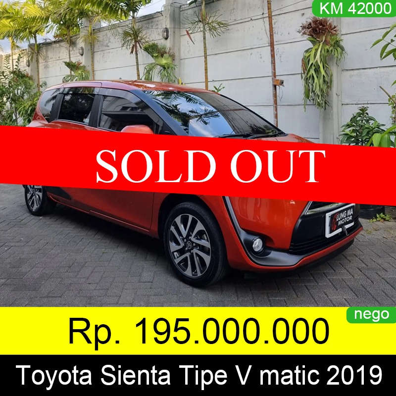 Toyota Sienta Tipe V matic 2019 (KM 42K)