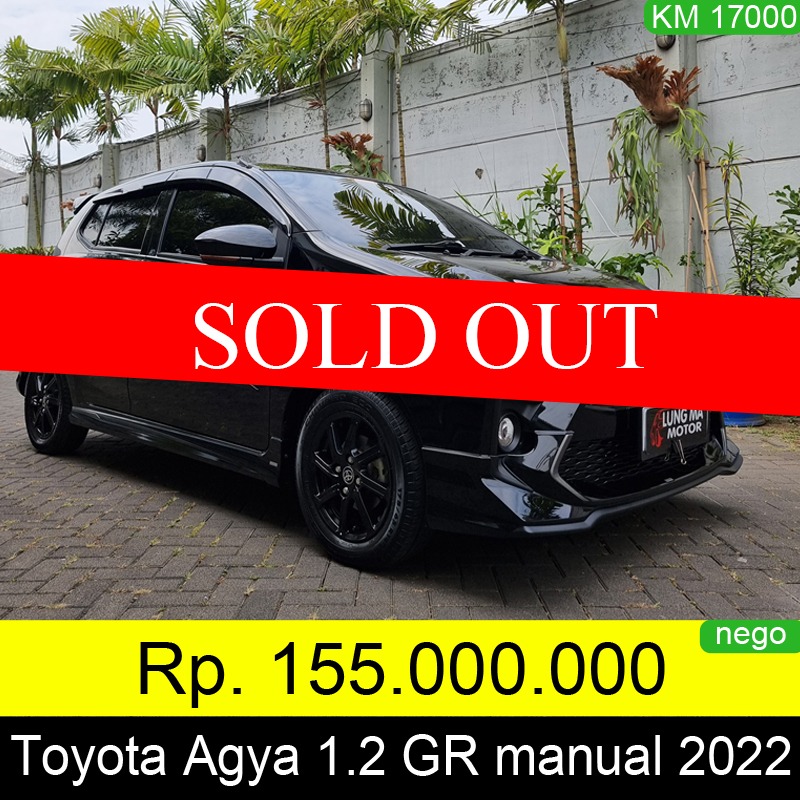 Toyota Agya 1.2 GR manual 2022 (KM 17K)