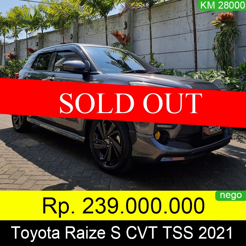 Toyota Raize S CVT TSS 2021