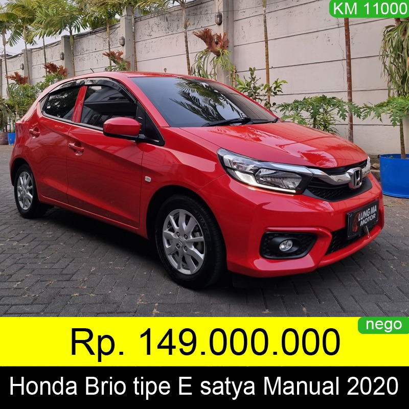 Honda Brio tipe E satya Manual 2020 (KM 11K)
