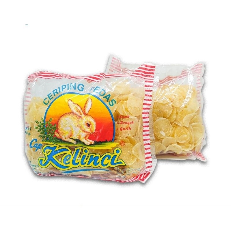 Kerupuk Ceriping Pedas Mentah Cap Kelinci 250gr