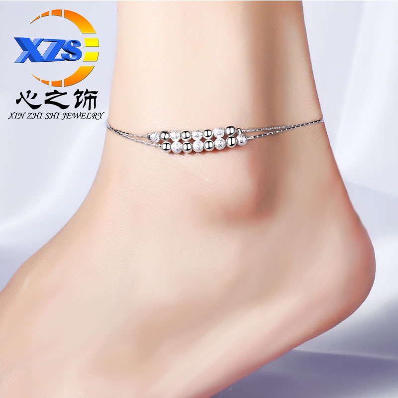 double layer anklet Korean Version S925 - DTA77