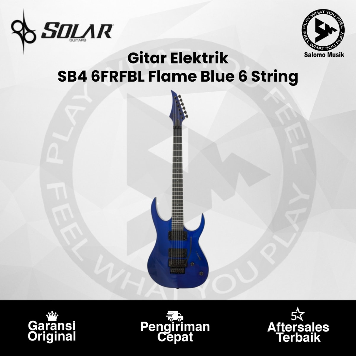 Gitar Elektrik Solar SB4 6FRFBL Flame Blue 6 String