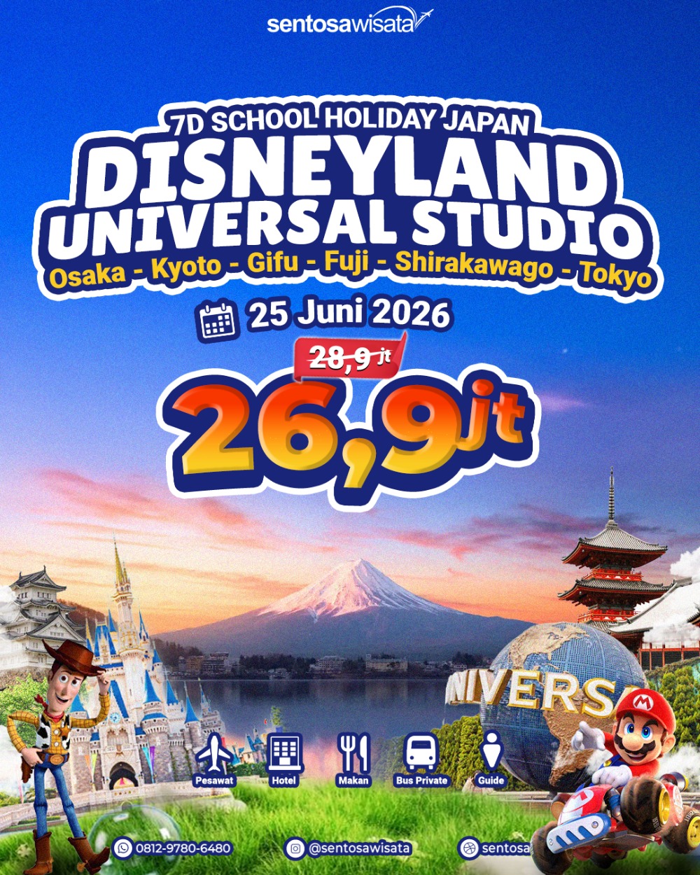 Tour Jepang Disneyland + Universal Studio