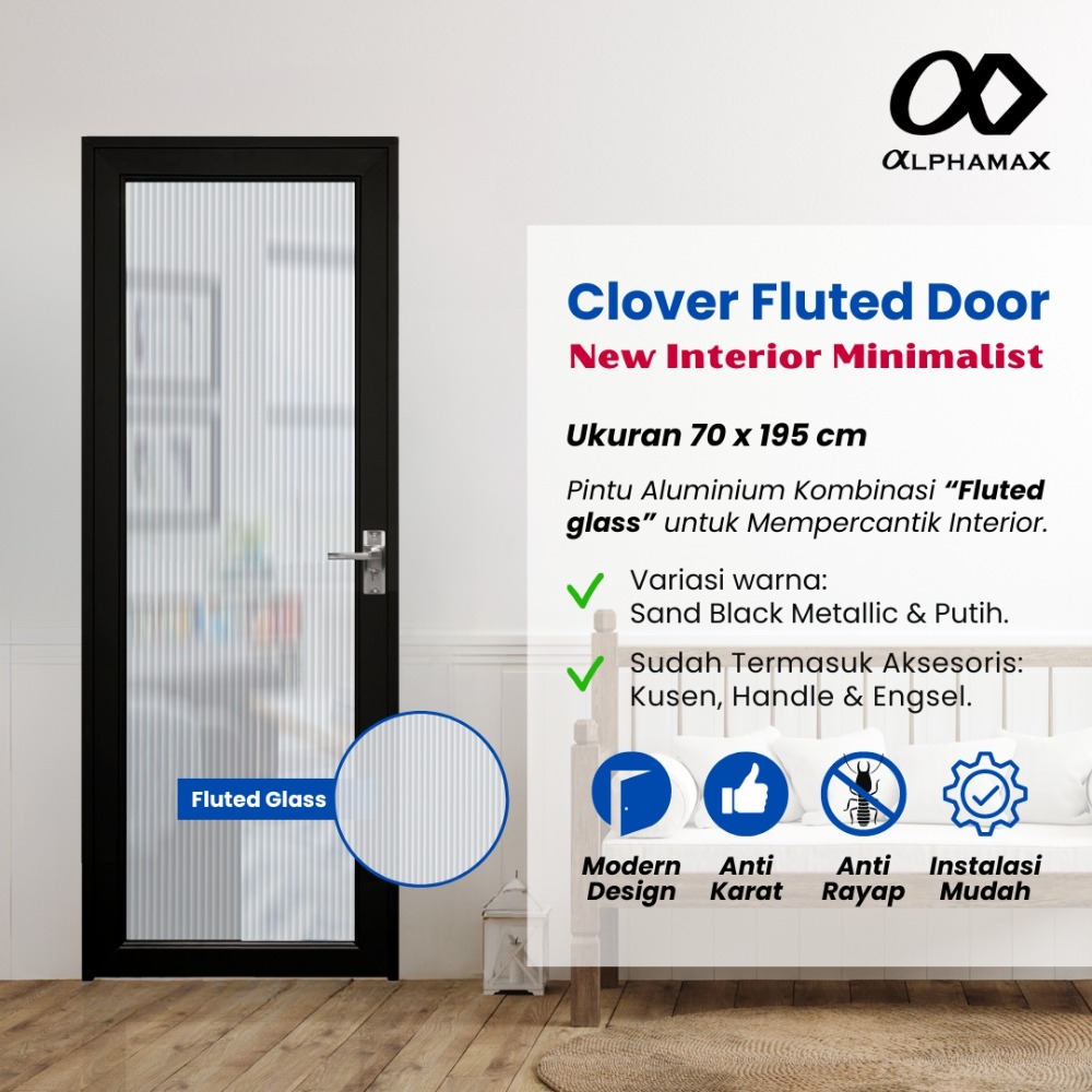 ALPHAMAX Clover - 70 FL Pintu Rumah Pintu Kantor Pintu Gudang Pintu ...