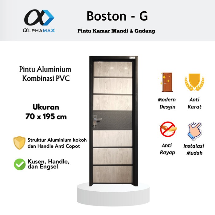 ALPHAMAX Boston - G Pintu Rumah Pintu Kamar Mandi Pintu Gudang Pintu ...
