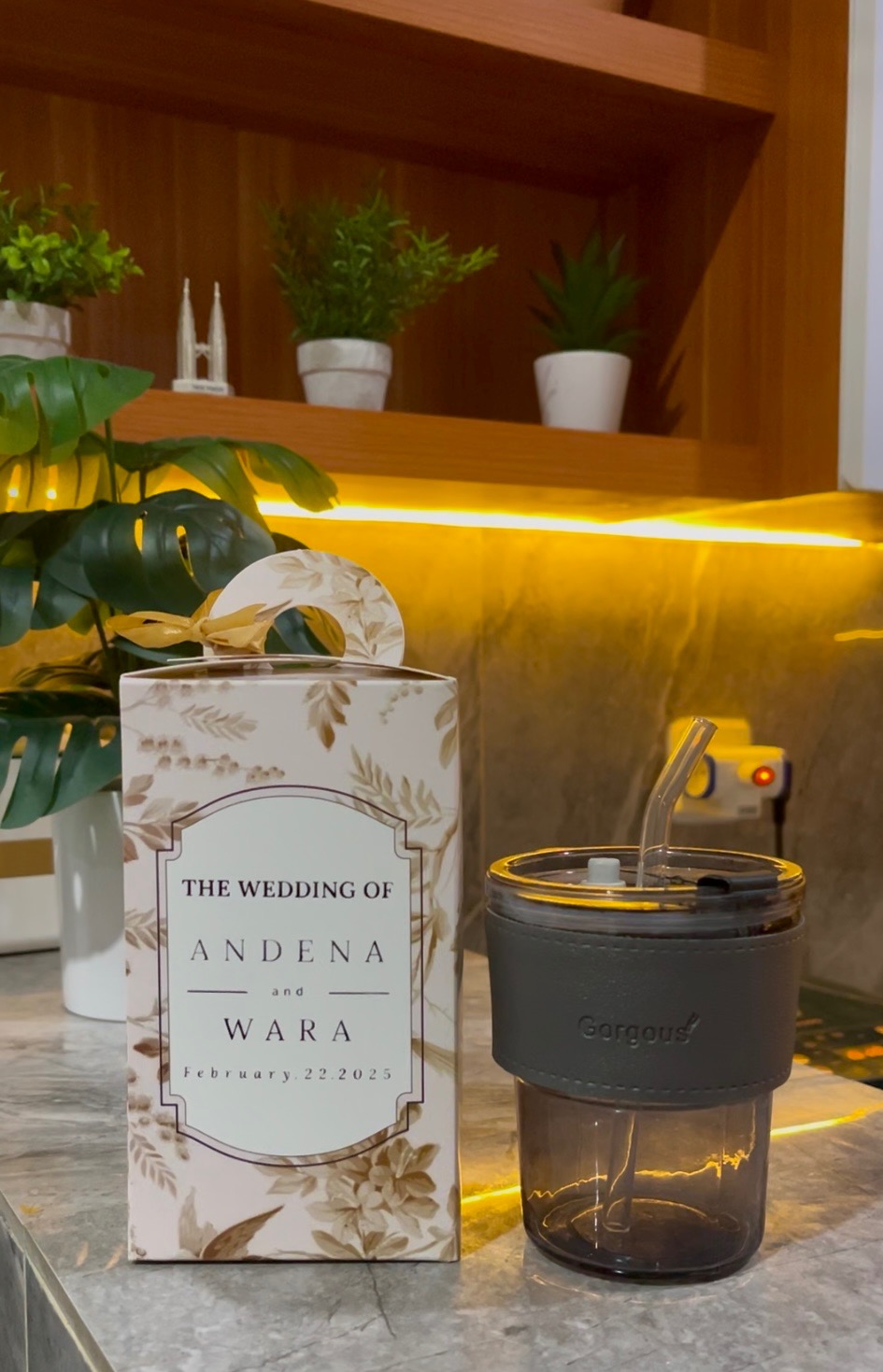 Gelas Aurora Coffee Glass - Custom Box