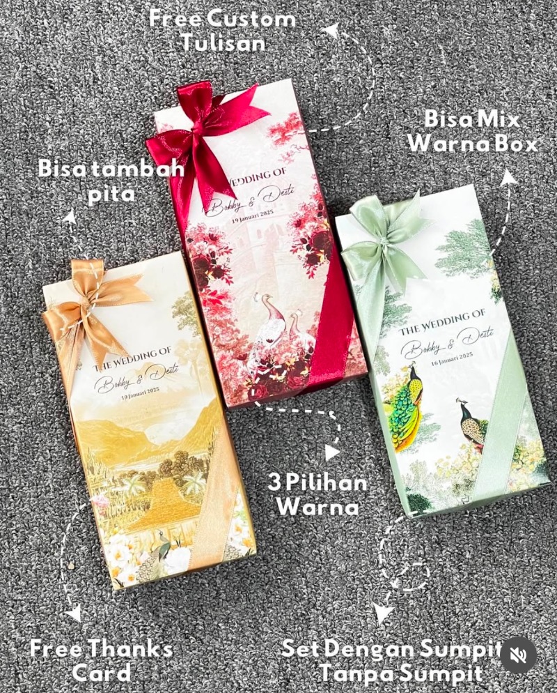 Souvenir sendok box custom