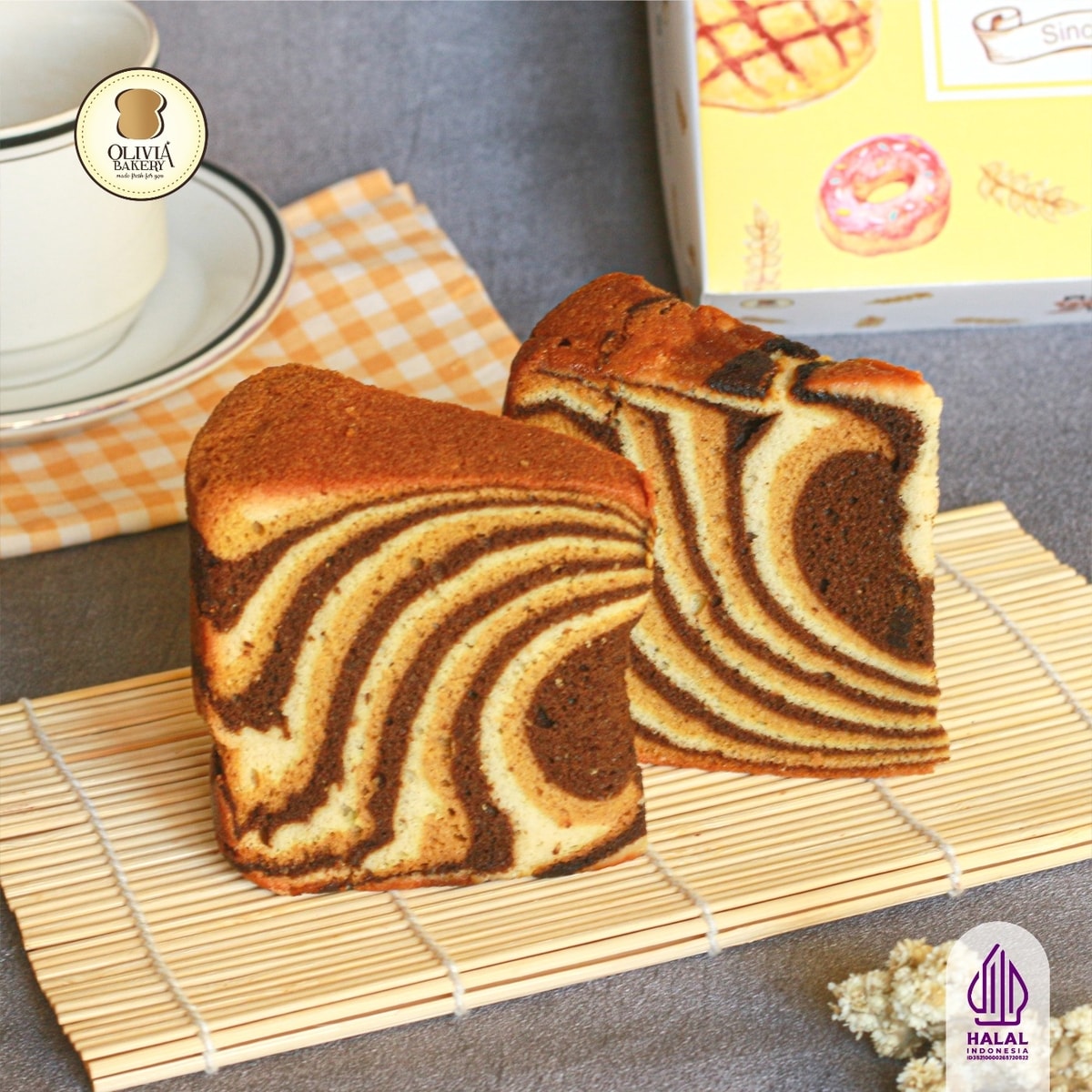 Zebra Cake Slice