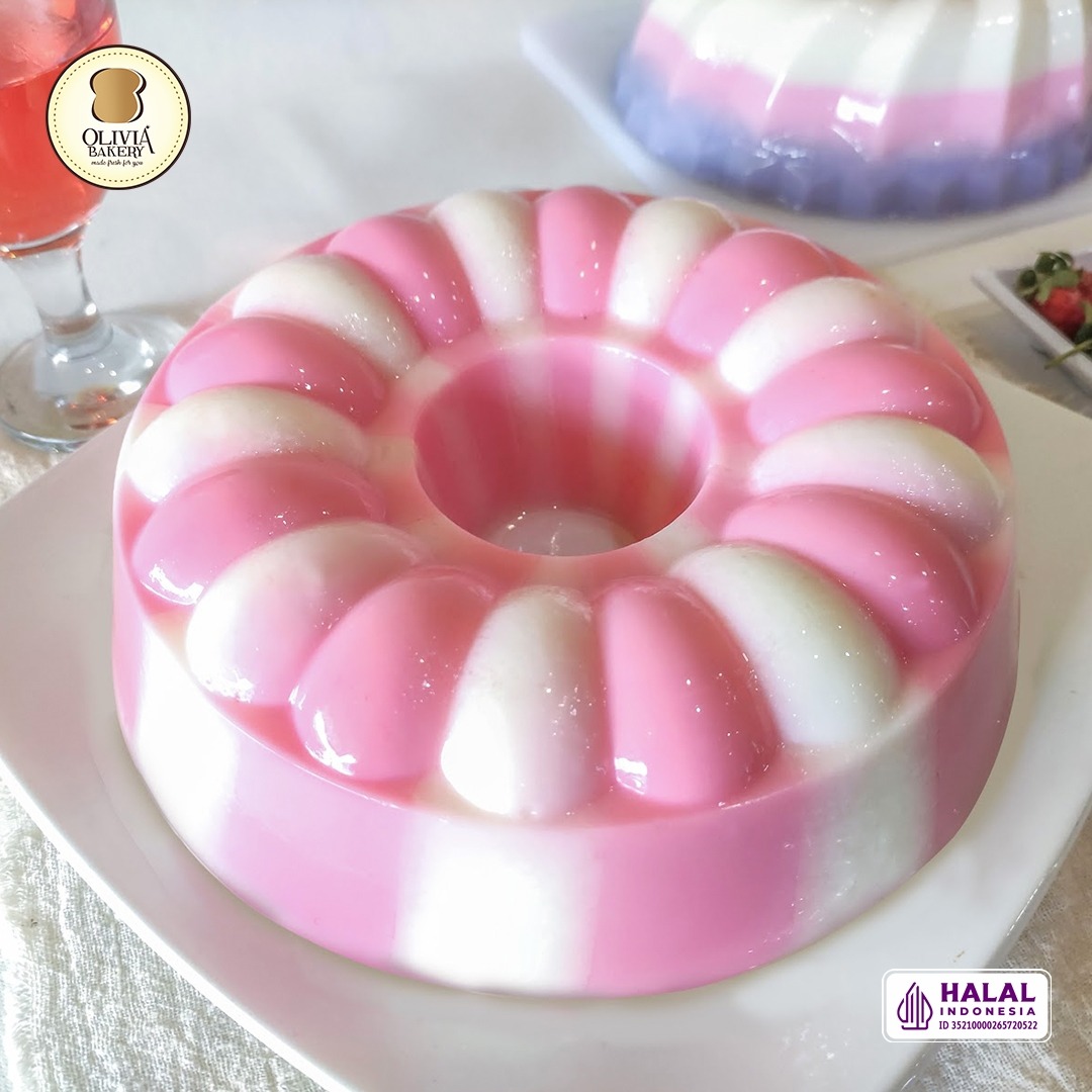 Puding Susu Strawberry