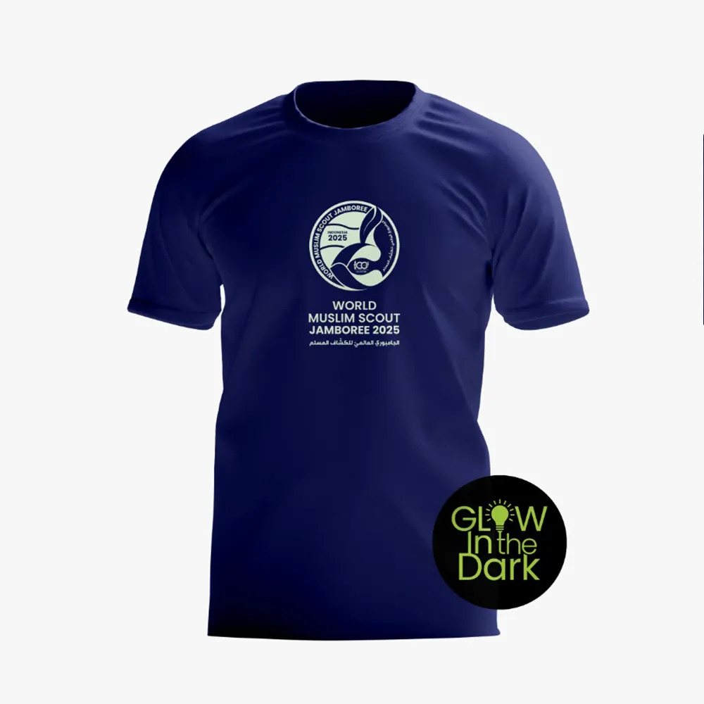 Exclusive T-Shirt Glow in The Dark Logo WMSJ 2025 - Navy Blue