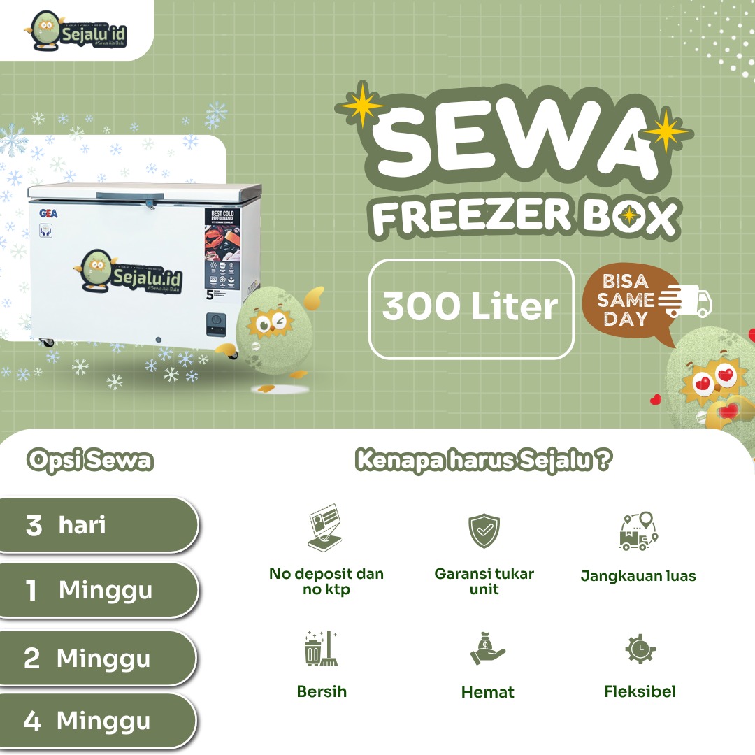 [SEWA] Chest Freezer Box 300 liter GEA AB 318