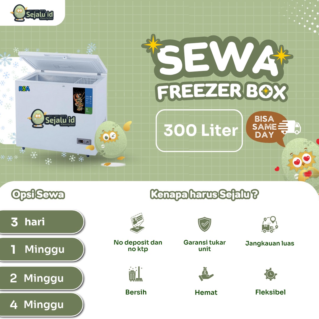 [SEWA] Chest Freezer Box 300 liter RSA CF 310
