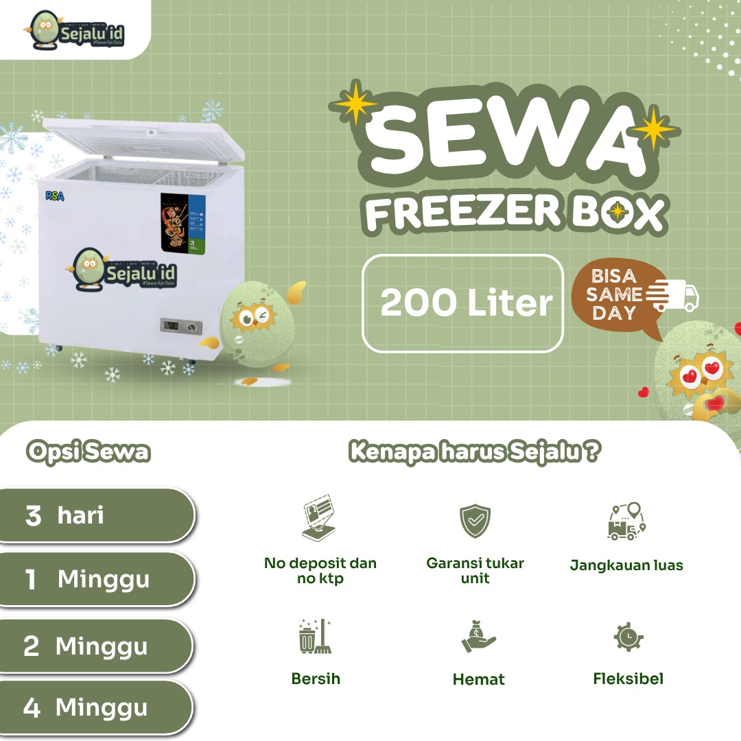 [SEWA] Chest Freezer Box 200 liter RSA CF 210